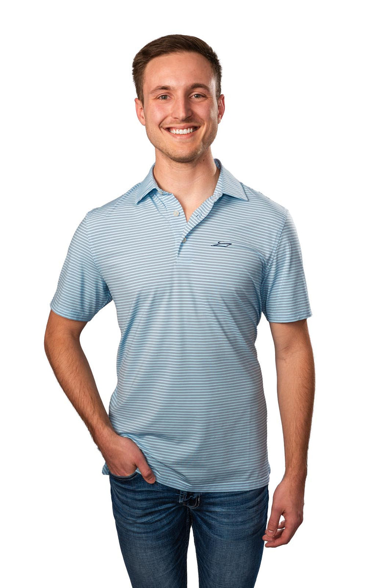 Southern Tide MEN'S BREEZE BELLVIEW STRIPE POLO-CLEARWATER BLUE – Scout ...