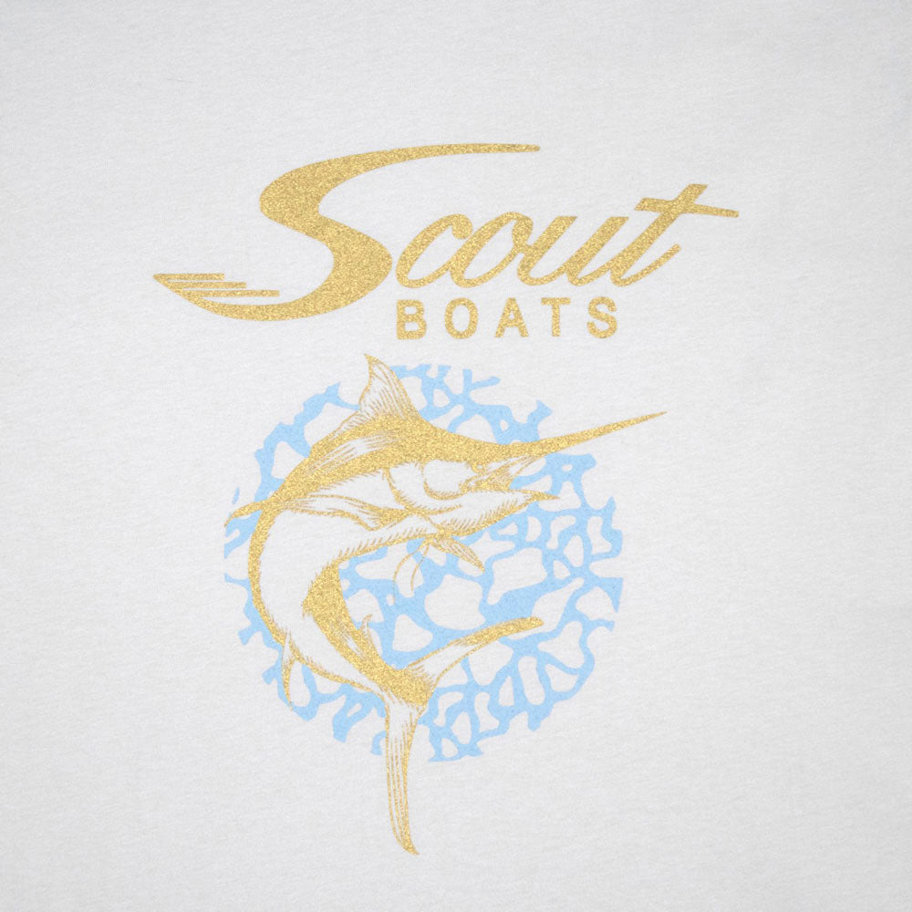 Scout Boats Youth Marlin Tee Silver