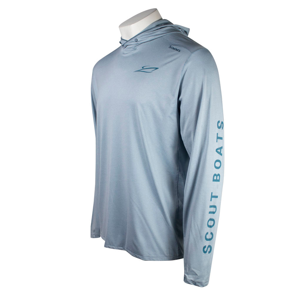 Scout Boats Simms SolarFlex Hoody - Steel Blue Heather